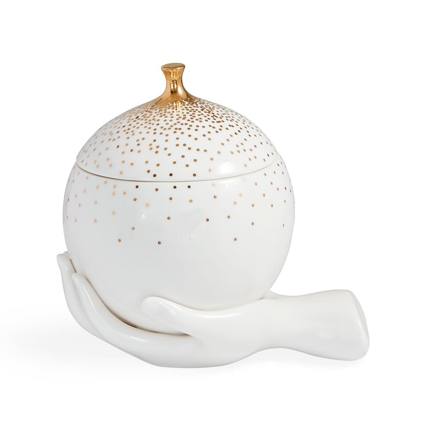 Gilded Eve Box in Porcelain with Gold Accents | Jonathan Adler